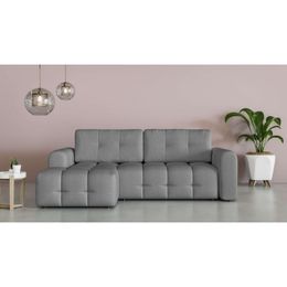 OTTO HOME Ecksofa »Manilla, wahlweise mit Bettfunktion, B/T/H 265/170/91 cm« L-Form mit Recamiere rechts/links bestellbar, Wellenunterfederung...