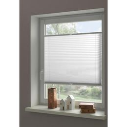 OTTO HOME Plissee &raquo;zum Klemmen&laquo; blickdicht ohne Bohren verspannt mit Plissee Concept Tr&auml;gern wei&szlig; Obermaterial: 100% Polyester 130 cm