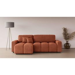 Home Affaire Ecksofa »FELICI, Schlafsofa 233cm, L-Form mit Recamiere beidseitig montierbar« Designsofa mit Bettfunktion und Bettkasten, Maße B/T/H:...