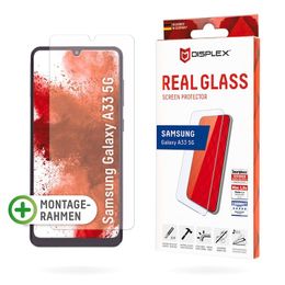 Displex Displayschutzglas »Real Glass - Samsung Galaxy A33 5G« Displayschutzfolie Displayschutz kratzer-resistent 10H splitterfest transparent...