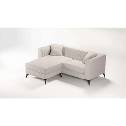 Home Affaire Ecksofa &raquo;MATTHEW L-Form ideal f&uuml;r kleine R&auml;ume, Ma&szlig;e B/T/H: 201/162/74 cm&laquo; elegantes Designsofa, feine Steppung im R&uuml;cken, incl. 