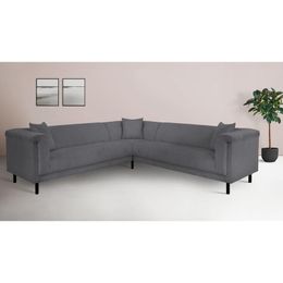 Home Affaire Ecksofa »AGNIA L-Form B/T/H: 244/244/71 cm« incl. Zierkissen, gleichschenklig, auch in Cord grau