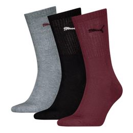 Puma Herren Puma Socken &raquo;Puma UNISEX CREW SOCK 3P&laquo; 3 Paar, mit farblichem Logo schwarz 47-49