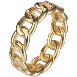 Firetti Fingerring »Schmuck Geschenk Edelstahl Ring Damenring Herrenring Panzerkette Color« gelbgoldfarben 54 Stylischer Ring im colorierten...