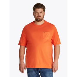 Tommy Hilfiger Big & Tall TOMMY HILFIGER BIG & TALL Rundhalsshirt »BT-ESSENTIAL SOLID POCKET TEE-B« in Große Größen, Logostickerei Brilliant Orange XXL XXL Shirt von Tommy...