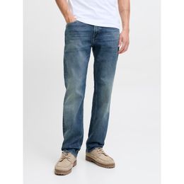 Jack & Jones JACK & JONES Regular-fit-Jeans »JJICLARK mit Used-Look und Stretch für den Alltag« mit Abriebeffekten Blue-Denim 30 - Länge 30 Länge 30 30...
