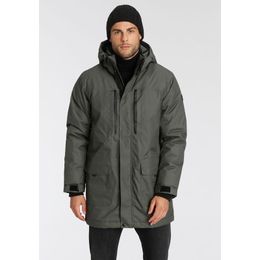 Polarino Funktionsparka mit Kapuze Atmungsaktiv, winddicht und wasserdicht. Wassers&auml;ule 5000mm. khaki 46 46 Outdoorparka mit abnehmbarer Kapuze
