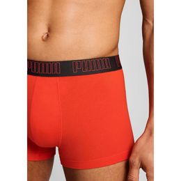 Puma Trunk »MEN EVERYDAY TRUNKS 2P« Packung, 2er Pack, mit Logobund Fierce Red / Black L L Herren-Boxershorts von Puma
