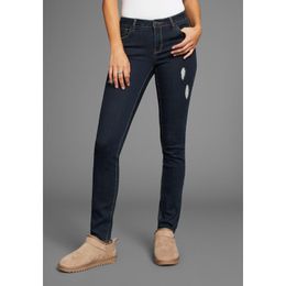 Arizona Damen Skinny-fit-Jeans &raquo;Ultra-Stretch&laquo; Mid Waist blau 34, N-Gr