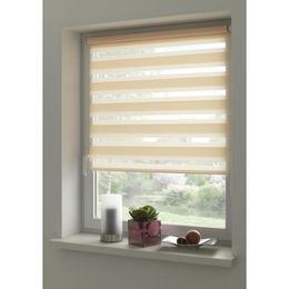 OTTO HOME Doppelrollo &raquo;Duo Klemmrollo&laquo; Lichtschutz Sichtschutz ohne Bohren freih&auml;ngend vormontiert auf Montageschiene beige Obermaterial: 100%...