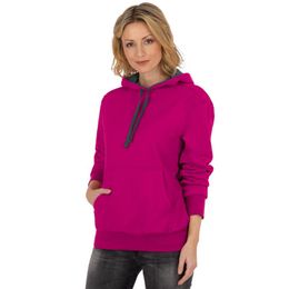 TRIGEMA Kapuzensweatshirt »Kapuzenshirt aus Sweat-Qualität« magenta S S Sweat-Qualität, innen angeraut