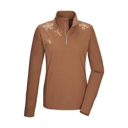 Killtec Langarmshirt »KSW 110 WMN LS SHRT« Damen Powerstretchshirt: atmungsaktiv, metallischer Print, Stehkragen toffee 40 40 Damen...