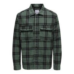 Only & Sons Only & Sons Damen ONLY & SONS Langarmhemd &raquo;ONSOLIVER TWILL OVERDYE OVERSHIRT BF&laquo; gr&uuml;n M, N-Gr