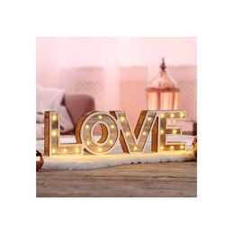 Profiline LED-Dekoleuchte "Love" in Warmweiß - (B)38 x (H)11 x (T)3 cm - 31% | Lichterketten-dekobeleuchtung