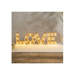 Profiline LED-Dekoleuchte "Love" in Warmwei&szlig; - (B)38 x (H)11 x (T)3 cm - 12% | Lichterketten-dekobeleuchtung