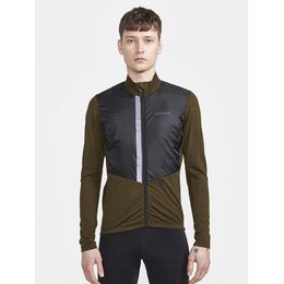 Craft Fahrradtrikot "Bike SubZ Wool" in Khaki/ Anthrazit - 60% | Größe L | Herren-outdoorjacken