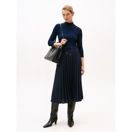 Tommy Hilfiger A-Linien-Kleid »SLIM 5X2 RIB MIX MIDI DRS« Dark Night Navy S (36) - N-Gr N-Gr S (36) A-Linien-Kleid von Tommy Hilfiger Womanswear