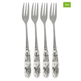 Mikasa 4er-Set: Kuchengabeln ''Alice In Wonderland'' in Silber/ Weiß - 10% | Gedeckter-tisch