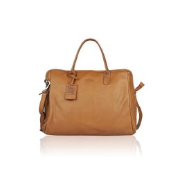 Bellicci Leder-Laptoptasche "Olga" in Hellbraun - (B)45 x (H)31 x (T)13 cm - 49% | Damen-taschen