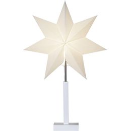 STAR TRADING Standleuchte "Karo" in Beige/ Wei&szlig; - (B)43 x (H)70 cm - 10% | Stehleuchten