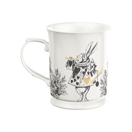 Mikasa Jumbotasse ''Alice In Wonderland'' in Wei&szlig;/ Schwarz - 400 ml - 11% | Gedeckter-tisch