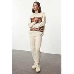 Trendyol 2tlg. Outfit in Beige - 60% | Gr&ouml;&szlig;e S | Damen-sweatshirts-jacken