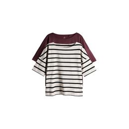 The Set T-Shirt Damen Gr&ouml;&szlig;e S/M creme / bordeaux / schwarz