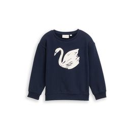 Tom Tailor Sweatshirt Mädchen Größe 104 navy / grau / weiß
