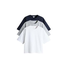 The Set T-Shirt Damen Gr&ouml;&szlig;e XS navy / hellgrau / wei&szlig;