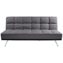 Mid.you Schlafsofa, Anthrazit, Edelstahl, Metall, Textil, 3-Sitzer, 179x84x96 cm, Reach, Liegefunktion, Schlafen auf Sitzh&ouml;he, Wohnzimmer, Sofas & Couches, Schlafsofas, Klappsofas
