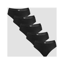 MP Women's Mid Rise Bikini Brief (5 Pack) - Black - XL