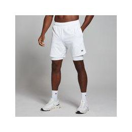MP Herren 2-in-1-Trainingsshorts &mdash; Wei&szlig; - XXXL