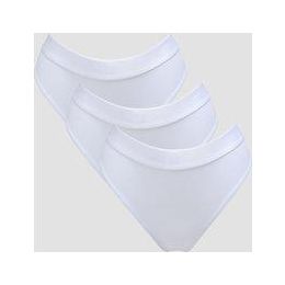 MP Damen Bikinislip mit mittelhohem Bund (3er-Packung) &ndash; Wei&szlig; - XS