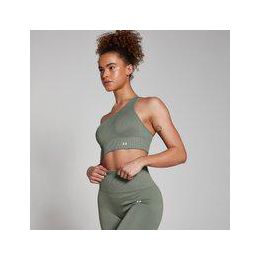 MP Damen TeMPo Rib Nahtloser Asymmetrischer BH &ndash; Moosgr&uuml;n - XL