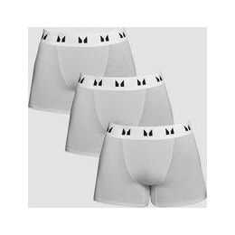MP Herren Boxershorts (3er-Pack) Hellgrau/Wei&szlig; - XXS