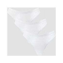 MP Damen VPL-freier Tanga mit mittelhohem Bund (3er-Packung) &ndash; Wei&szlig; - XXL
