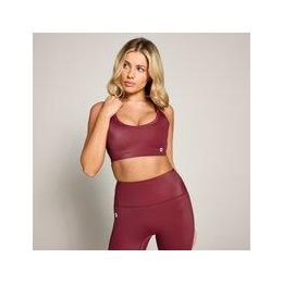 Myprotein MP X Tatiana hochgl&auml;nzender Sport-BH &ndash; Burgunderrot - XS