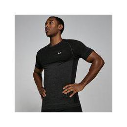 MP Herren Nahtloses Kurzarm-T-Shirt &ndash; Schwarz meliert - XL