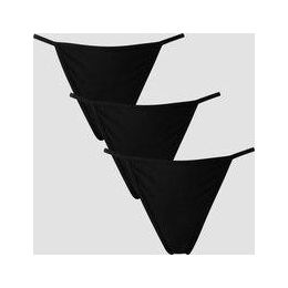 MP Damen G-String mit mittelhohem Bund (3er-Packung) &ndash; Schwarz - M