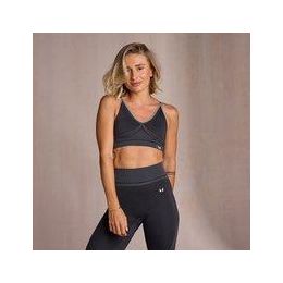 MP Damen Nahtloser Sport-BH mit V-Ausschnitt &ndash; Schwarz - XS