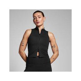 MP Damen TeMPo Top mit durchgehendem Rei&szlig;verschluss &ndash; Schwarz - XL