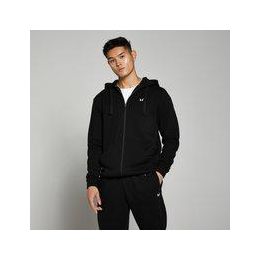 MP Herren Rest Day Kapuzenpulli mit durchgehendem Rei&szlig;verschluss &ndash; Schwarz - XXL