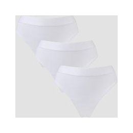 MP Damen Tanga mit mittelhohem Bund (3er-Packung) &ndash; Wei&szlig; - L