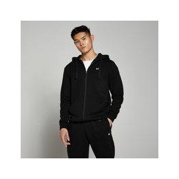 MP Herren Rest Day Kapuzenpulli mit durchgehendem Rei&szlig;verschluss &ndash; Schwarz - S
