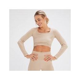 MP x Tatiana Nahtloses Croptop mit langen &Auml;rmeln &ndash; Creme - XL
