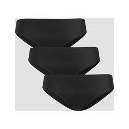 MP Women's Mid Rise No VPL Bikini Brief (3 Pack) - Black - XXL