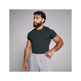 Myprotein MP Herren Origin geripptes T-Shirt in Muskelpassform &ndash; Verwaschenes Schwarz - XL