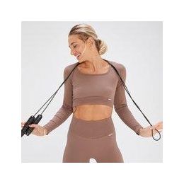 MP x Tatiana Nahtloses Croptop mit langen &Auml;rmeln &ndash; Haselnuss - XS