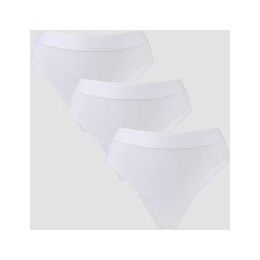 MP Damen Tanga mit mittelhohem Bund (3er-Packung) &ndash; Wei&szlig; - XS