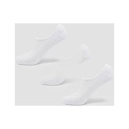 MP Unisex Invisible Socks (3 Pack) - White - UK 6-8